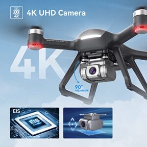 Holy Stone HS700E 4K UHD Drone with EIS Anti Shake 130 FOV Camera for Adults, GPS Quadcopter with 5GHz FPV Transmission, Brushless Motor, Easy Auto Return Home, Follow Me and Outdoor Carrying Case