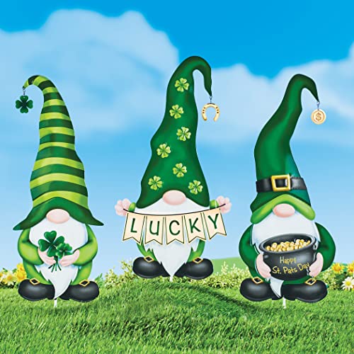 Collections Etc St. Patrick's Day Irish Garden Gnome Stakes