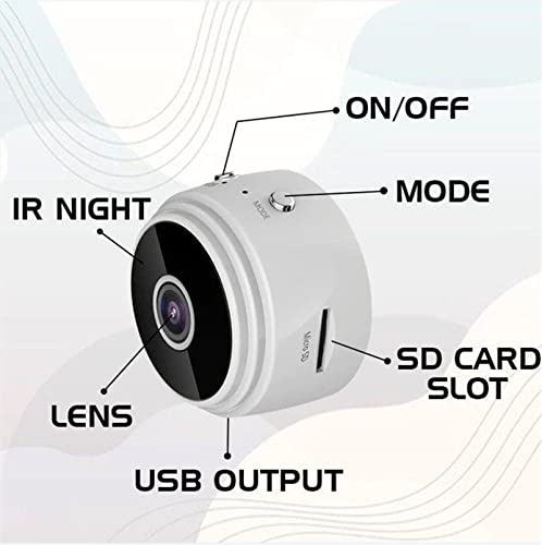 FOLENZU Lerro Mini 1080p Hd Wireless Magnetic Security Camera, Mini Spy Camera Wireless Hidden, Wireless WiFi Motion Detects Magnetic Camera, Wireless Hidden Camera Small Nanny Cam