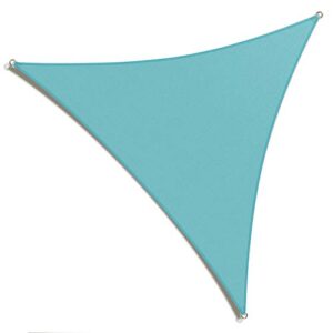 Amgo 18' x 18' x 18' Turquoise Triangle Sun Shade Sail Canopy Awning Shelter Fabric ATAPT18 - UV Block UV Resistant Heavy Duty Commercial Grade - Outdoor Patio Carport - (We Customize)