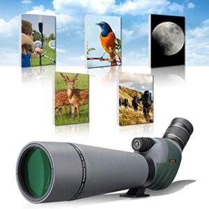 Gosky 20-60x80 Dual Focusing ED Spotting Scope - Ultra High Definition Optics Scope with Carrying Case and Smartphone Adapter for Target Shooting Hunting Bird Watching Wildlife Astronomy Scenery