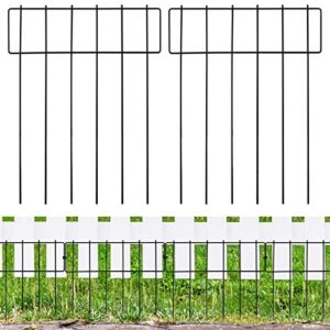 mzyouhuo 9 packs animal barrier fence – no dig bottom fence barrier rustproof metal wire for dog rabbits ground stakes defense and outdoor patio,17 in(h) x 9.7 ft(l)