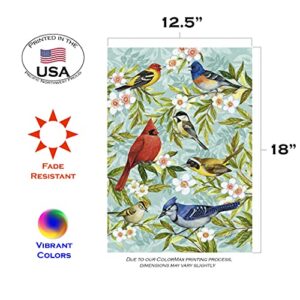 Toland Home Garden 112582 Bird Collage Bird Flag 12x18 Inch Double Sided Bird Garden Flag for Outdoor House Flag Yard Decoration