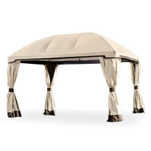 garden winds replacement canopy for pomeroy dome gazebo – riplock 350 – beige