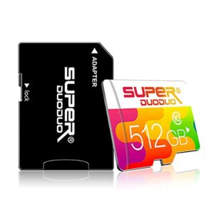 512GB Micro SD Card High Speed Micro SD Memory Cards Class 10 for Camera,Smartphone Computer Game Console,Camcorder, Surveillance, Drone