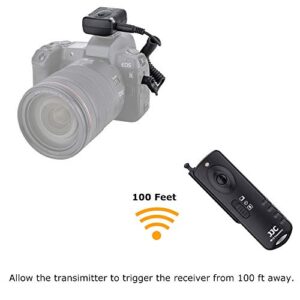 JJC Radio Wireless Remote Control Shutter Release for Canon EOS Rebel T6 T7 T5 T8i T7i T6i T6s T5i T4i SL3 SL2 SL1 EOS 2000D 70D 77D 80D 90D EOS R R6 Mark II R6 R7 R8 R10 RP M5 M6 Mark II & More