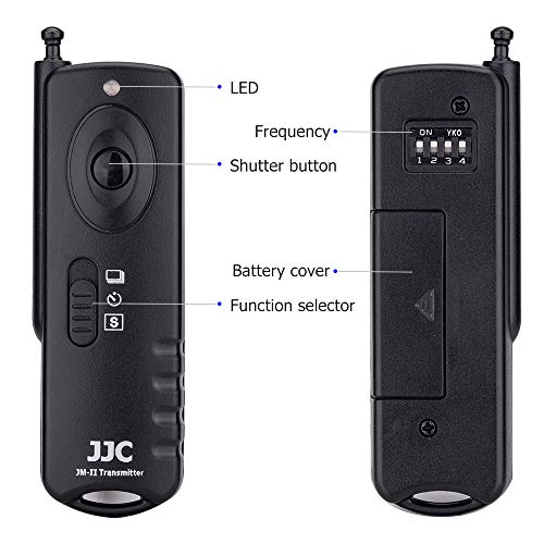 JJC Radio Wireless Remote Control Shutter Release for Canon EOS Rebel T6 T7 T5 T8i T7i T6i T6s T5i T4i SL3 SL2 SL1 EOS 2000D 70D 77D 80D 90D EOS R R6 Mark II R6 R7 R8 R10 RP M5 M6 Mark II & More