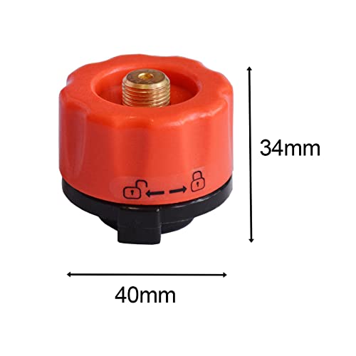 shamjina Cylinder Canister Valve Camping Stove Connector Accessory Tank Conversion Head Auto Off Gas Tank Adapter Converter for BBQ Garden Hiking