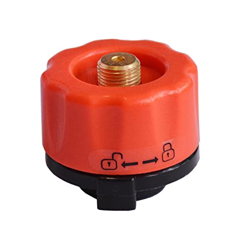 shamjina Cylinder Canister Valve Camping Stove Connector Accessory Tank Conversion Head Auto Off Gas Tank Adapter Converter for BBQ Garden Hiking