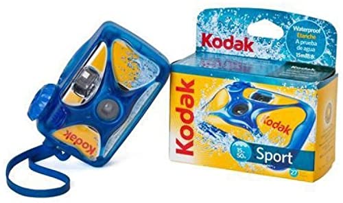 Kodak Sport Waterproof Single Use Camera with Floating Strap and Cloth