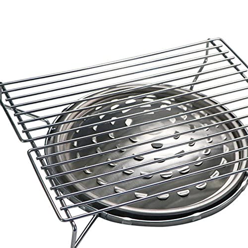 GRALARA Gas Stoves Stand Rack Stainless Steel Grate Cooking Pot Holder Bracket Home Garden Gas Stoves Shelf BBQ Rack Portable Mini Camping Grill