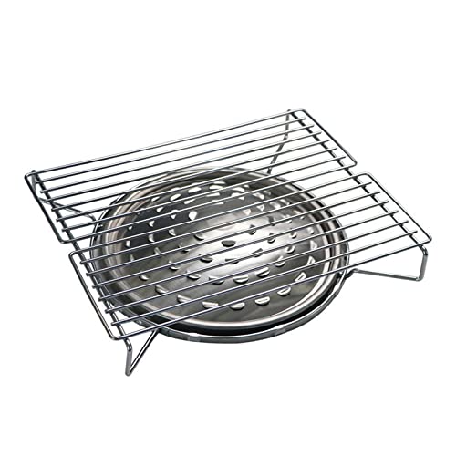 GRALARA Gas Stoves Stand Rack Stainless Steel Grate Cooking Pot Holder Bracket Home Garden Gas Stoves Shelf BBQ Rack Portable Mini Camping Grill