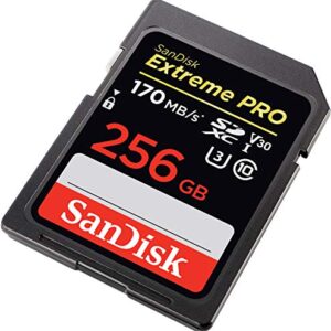 SanDisk 256GB Extreme PRO SDXC UHS-I Card - C10, U3, V30, 4K UHD, SD Card - SDSDXXY-256G-GN4IN