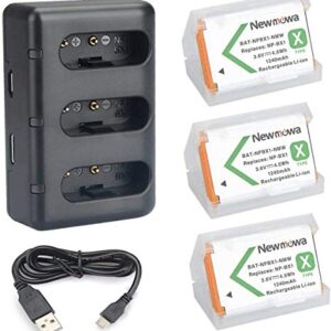 NP-BX1 Newmowa Replacement Battery (3-Pack) and 3-Channel USB Charger Set for Sony NP-BX1 and Sony DSC-RX100,DSC-RX100 II,DSC-RX100M II,DSC-RX100 III,DSC-RX100 IV,DSC-RX100 V/VII,ZV-1