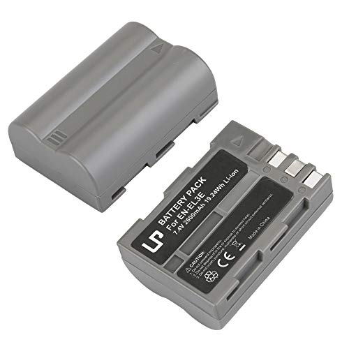 EN-EL3e Battery Pack, LP 2-Pack Battery, Replacement for Nikon EN-EL3, El3e, El3a, Compatible with Nikon D50, D70s, D80, D90,D100, D200, D300s, D700 MH-18, MH-18a, MH-19, MB-D200, MB-D10 Series & More