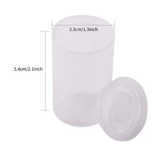 35mm Caliber Plastic Film Canisters-20pc (Clear)