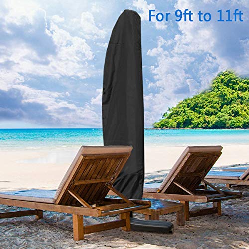 UPODA Patio Umbrella Cover Waterproof Outdoor Anti-UV Umbrella Cover with Zipper (Fit Offset Umbrella 9ft-12ft)