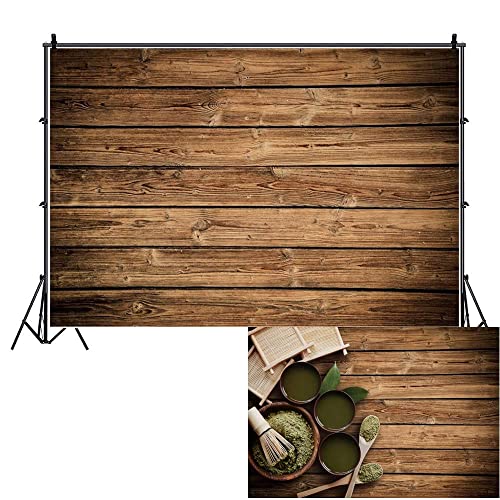 OFILA Wooden Backdrops 7x5ft Wood Backdrop Photography Background Wood Backdrop for Party Rustic Photo Backdrop Baby Photo Shoot Wood Floor Backdrop Cake Smash Photography Rustic Wooden Backdrop