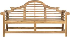 safavieh patio collection felicity adirondack acacia wood bench, natural