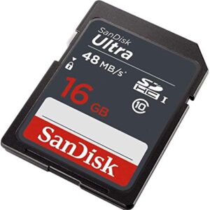 5 Pack - SanDisk Ultra 16GB SD SDHC Memory Flash Card UHS-I Class 10 Read Speed up to 48MB/s 320X SDSDUNB-016G-GN3IN Wholesale Lot + (5 Cases)