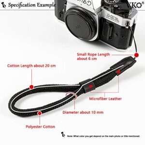 VKO Soft Camera Wrist Strap Compatible with Sony ZV-1 RX100 RX100II RX100III RX100IV RX100V G5XII G7X G7XII G7XIII G9X G9XII GR GRII GRIII Hand Strap Black