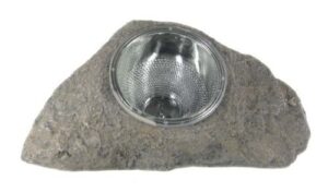 xiong’s trading grey rock stone solar powered outdoor spot light