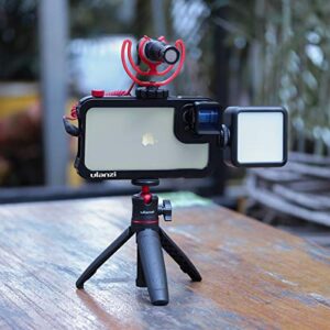 ULANZI MT-08 Extension Pole Tripod, Mini Selfie Stick Tripod Stand Handle Grip for Webcam iPhone 11 Pro Max Samsung Smartphone Canon G7X Mark III Sony ZV-1 RX100 VII A6400 A6600 Cameras Vlogging