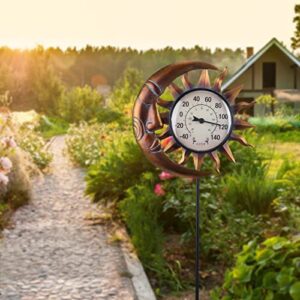 Outdoor Thermometer Decorative Garden Stakes Thermometer Metal Garden Decor for Lawn Yard Pathway Patio Decorations