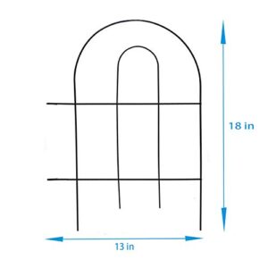 YOUKOOD 18 Inch Decorative Garden Fence 18 in x 13 in, Landscape Panel, Folding Patio Fences Flower Bed Pet Barrier Section Panel Decorative Fence, Animal Barrier for Outdoor Garden Fence (Pack of 5)