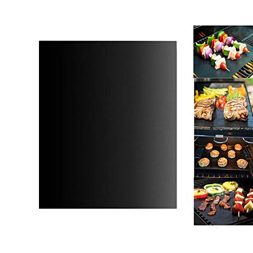 YFeiQi Reusable Non Stick Barbecue Accessories, 13"x16, high Temperature Resistant, Easy to Clean, Barbecue mat Outdoor Baking mat Outdoor Picnic Cooking Barbecue Oven Tool (1PCS)