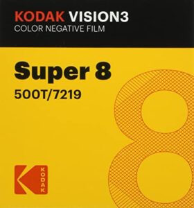 kodak super 8 color negative vision3 500t 7219/50′ cartridge