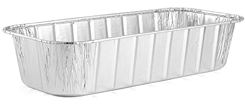 50 Pack Grease Drip Pan Liners | Compatible with Weber Genesis II LX 400 & 600, Summit 400 & 600 Gold & Platinum 6-burner Series, SmokeFire EX4, EX6 | Disposable Aluminum BBQ Drip Tray | 11 x 5 Inch