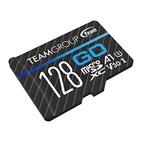 TEAMGROUP GO Card 128GB x 2 PACK Micro SDXC UHS-I U3 V30 4K for GoPro & Drone & Action Cameras High Speed Flash Memory Card with Adapter for Outdoor Sports, 4K Shooting, Nintendo-Switch TGUSDX128GU364