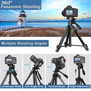 Camera Tripod 69 Inch, Patented 3-Way Swivel Portable Phone Tripod Professional Aluminum Alloy Travel Phone Camera Stand Monopod for Canon Nikon GoPro DSLR, DV Video Camcorder, Smartphone