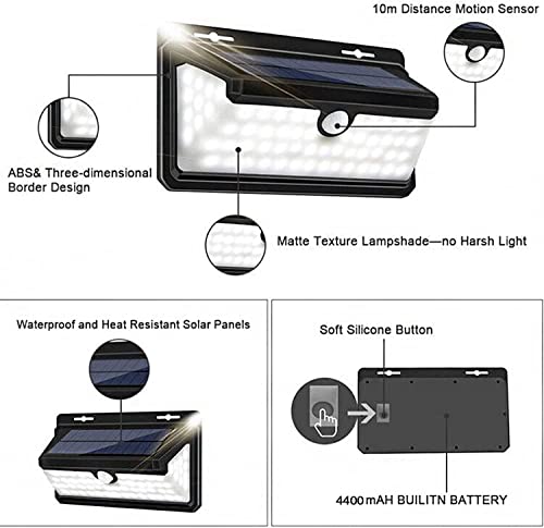 TOPUSER Solar Outdoor Lights,3 Modes Solar Flame Wall Light with Waterproof Motion Sensor Lights Solar Motion Lights for Yard Pathway Patio Garden Porch Backyards