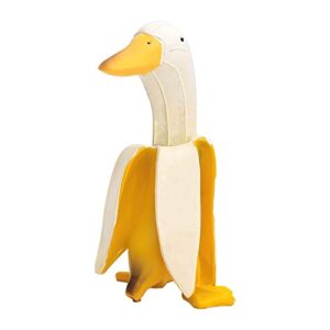 banana duck decor – creative resin sculpture,novelty art statue for garden yard outdoor housewarming garden gifts funny birthday gift to friends 6 in * 3 in (yellow)