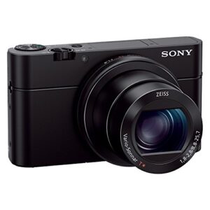 Sony RX100 III 20.1 MP Premium Compact Digital Camera w/1-inch Sensor and 24-70mm F1.8-2.8 ZEISS Zoom Lens (DSCRX100M3/B), 6in l x 4.65in w x 2.93in h, Black