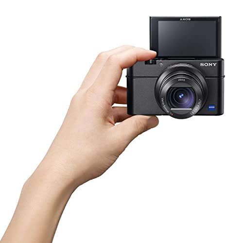 Sony RX100 III 20.1 MP Premium Compact Digital Camera w/1-inch Sensor and 24-70mm F1.8-2.8 ZEISS Zoom Lens (DSCRX100M3/B), 6in l x 4.65in w x 2.93in h, Black