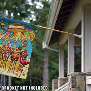 Toland Home Garden Tiki Beach Bar 28 x 40-Inch Decorative USA-Produced House Flag