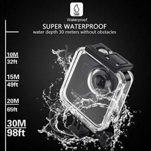 Waterproof Housing Case for Gopro Max Action Camera, Underwater Diving Protective Shell 30M with Bracket Accessories