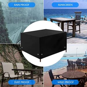 NEVERLAND Patio Furniture Set Cover Outdoor Rectangular Table Covers 420D Oxford Patio Table and Chair Covers UV Resistant Waterproof 67" L x 37" W x 27.5" H