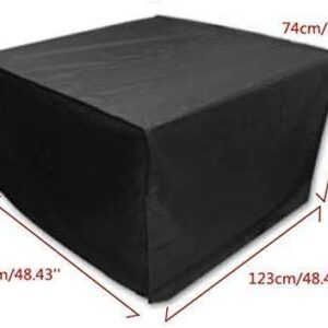 dDanke Black Patio Garden Furniture Cover Waterproof UV Outdoor Rain Snow for Table Chair Sofa Protection 48.4x48.4x29 Inch