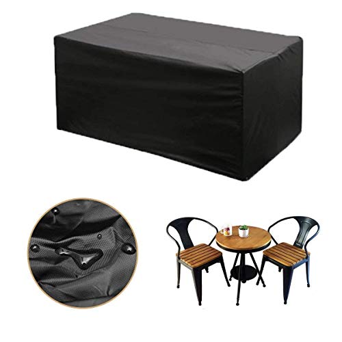 dDanke Black Patio Garden Furniture Cover Waterproof UV Outdoor Rain Snow for Table Chair Sofa Protection 48.4x48.4x29 Inch