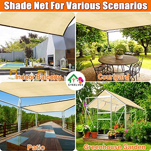 Sun Shade Cloth for Plants, Garden Shade Cloth with Grommets, Sunblock Shade Cloth for Greenhouse Backyard Decor, Plant Shade Cloth, Plant Sun Shade for Plants Outdoor, Greenhouse Shade Net, 6.5X6.5ft