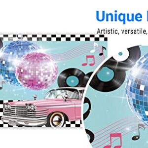 Funnytree 50s Retro Rock N Roll Diner Party Backdrop Car Sock Hop Dance Cosplay Prom Photography Background Classic 1950s Baby Birthday Wedding Banner Cake Table Decoration Photo Booth