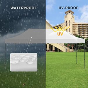 DOIT 10 x 20 FT Pop Up Canopy Tent, Instant Folding Shelter Gazebo for Outdoor Party, Event, Wedding & Camping, Easy Up Lawn & Garden Canopy Tent with Potable Wheeled Carrying Bag - White