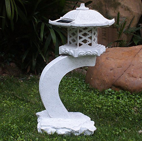 TIAAN 24”Height Japanese Style Lantern Solar Garden lamp Solar Pagoda Light