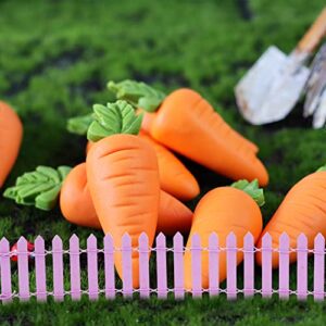 4PCS 35Inch Long Miniature Fairy Garden Fence Mini Wood Picket Ornament Fence for Dollhouse Home Garden Plant Pot Christmas Tree Decorations for Adult - Light Purple