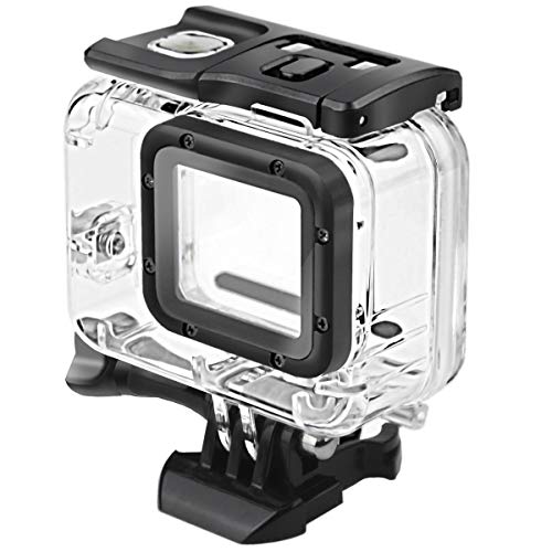 FitStill Double Lock Waterproof Housing for GoPro Hero 2018/7/6/5 Black, Protective 45m Underwater Dive Case Shell with Bracket Accessories for Go Pro Hero7 Hero6 Hero5 Action Camera