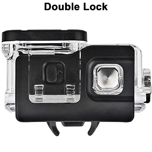 FitStill Double Lock Waterproof Housing for GoPro Hero 2018/7/6/5 Black, Protective 45m Underwater Dive Case Shell with Bracket Accessories for Go Pro Hero7 Hero6 Hero5 Action Camera